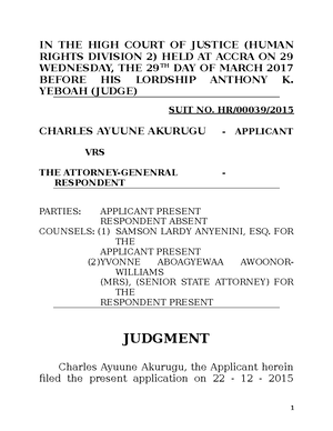 Awoonor Williams v Gbedemah 1 - GHANA LAW FINDER Self help guide to the ...