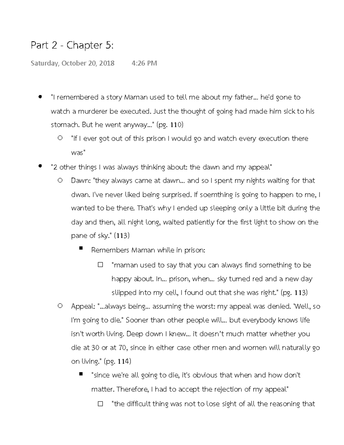 The Stranger Part 2 - Chapter 5 - Part 2 Chapter 5: Saturday, October ...