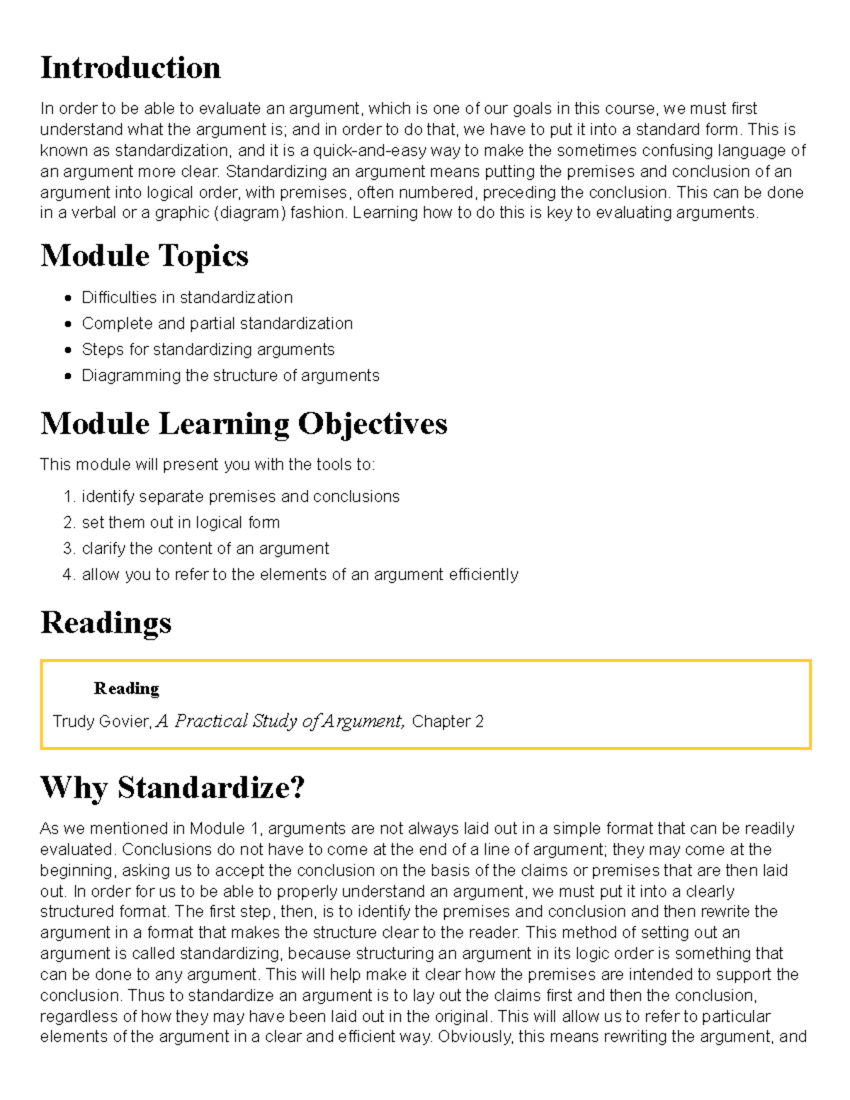 CPHL214, Module 2 - Introduction - Introduction In order to be able to ...