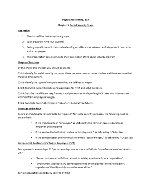 Chapter 2 Computing Wages and Salaries - Payroll Accounting, 31e Chapter 2: Computing Wages and ...