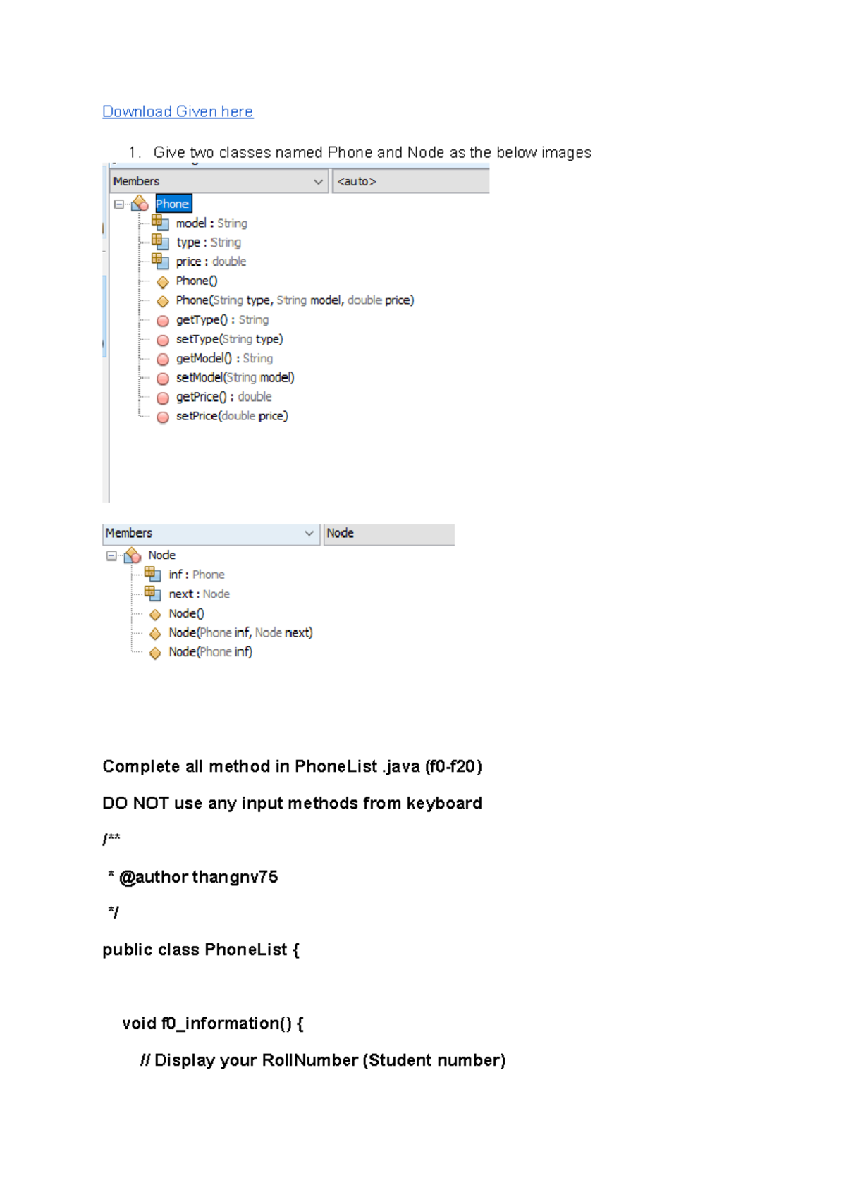 CSD201 - ASM1 - FALL23 - Code ass1 - Download Given here Give two ...