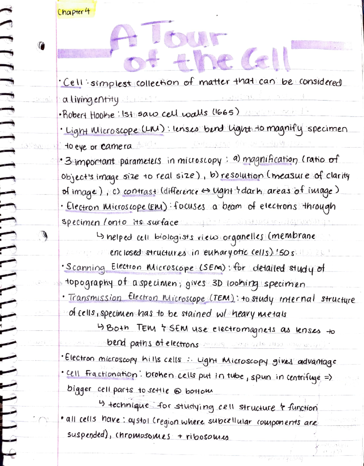 Chapter 4 A tour of the Cell - Chapter 4 AATog of he ell Cetsimplest ...