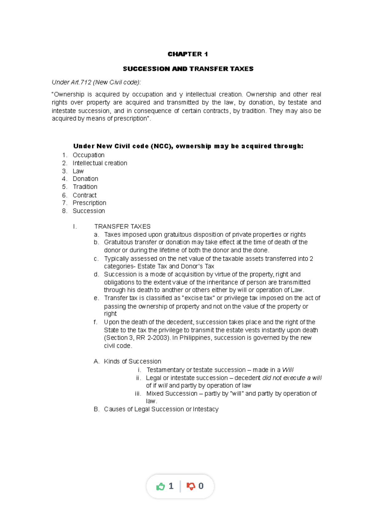 Dlstudocu - CHAPTER 1CHAPTER 1CHAPTER 1CHAPTER 1CHAPTER 1 SUCCESSION ...