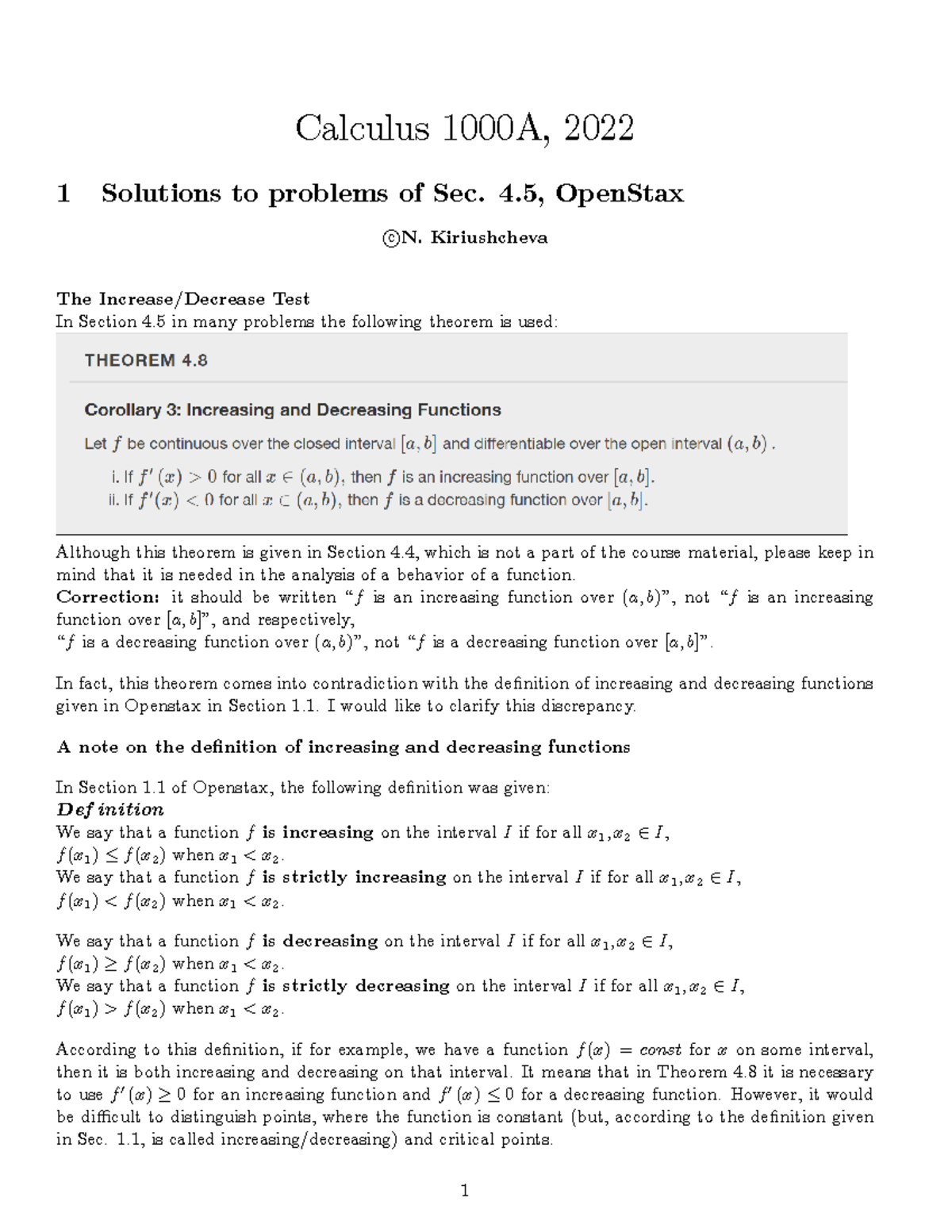 Sec4 5 problems updated 1 - Calculus 1000A, 2022 1 Solutions to problems of Sec. 4, OpenStax c N ...