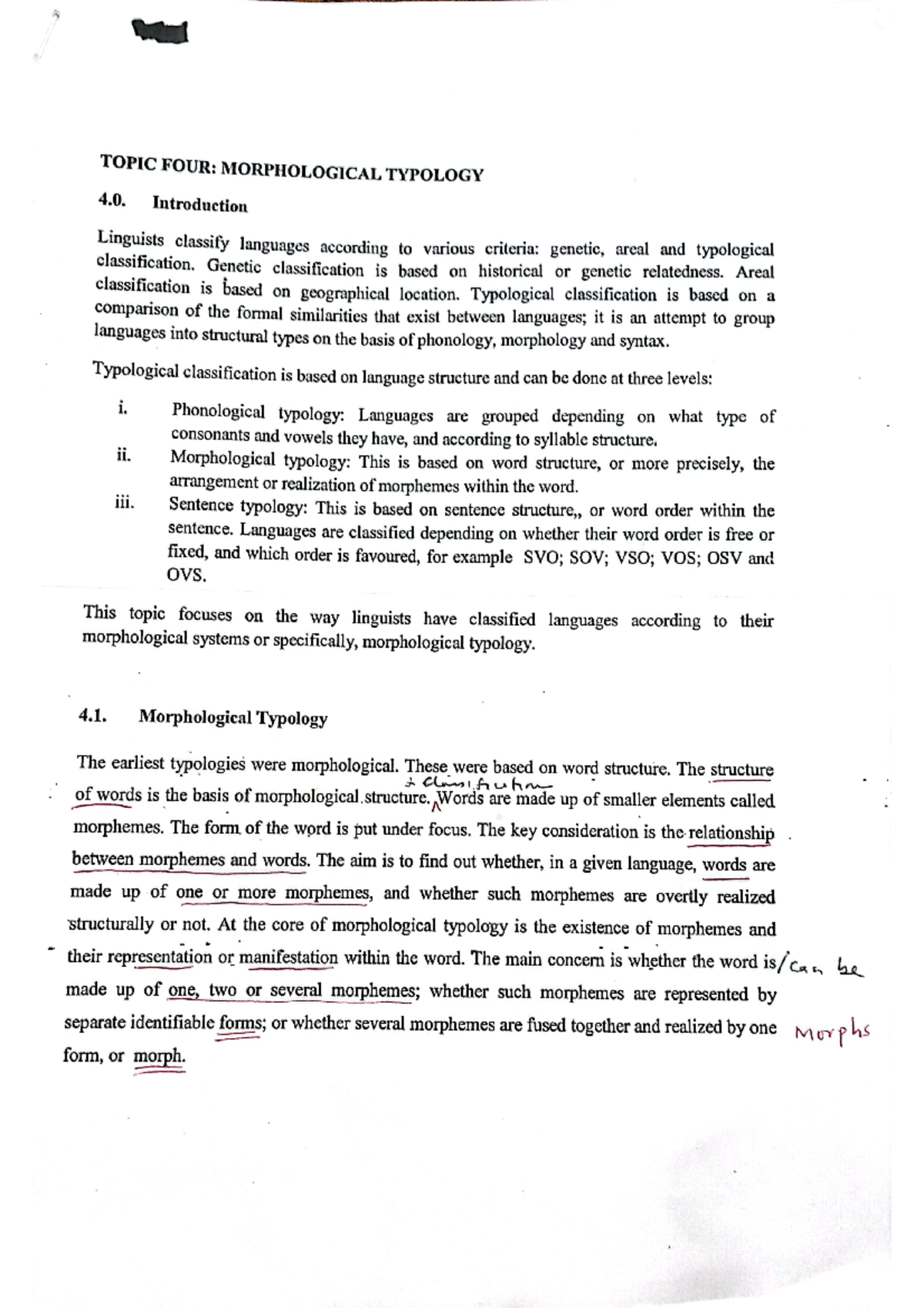 Introduction to Morphology & Syntax ENGL 221N - TOPIC FOUR ...