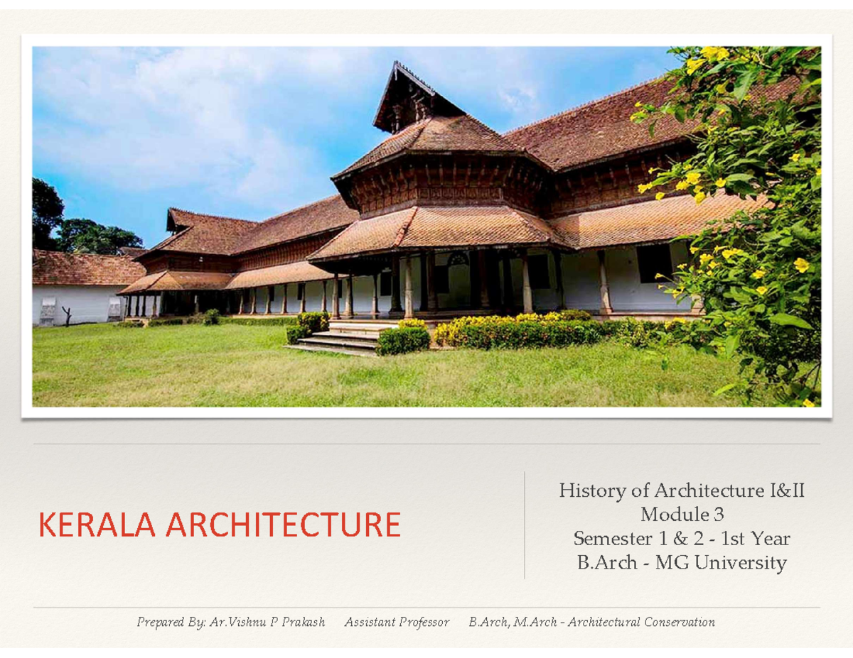 Prehistoric Architecture of Kerala - Prepared By: Ar P Prakash ...
