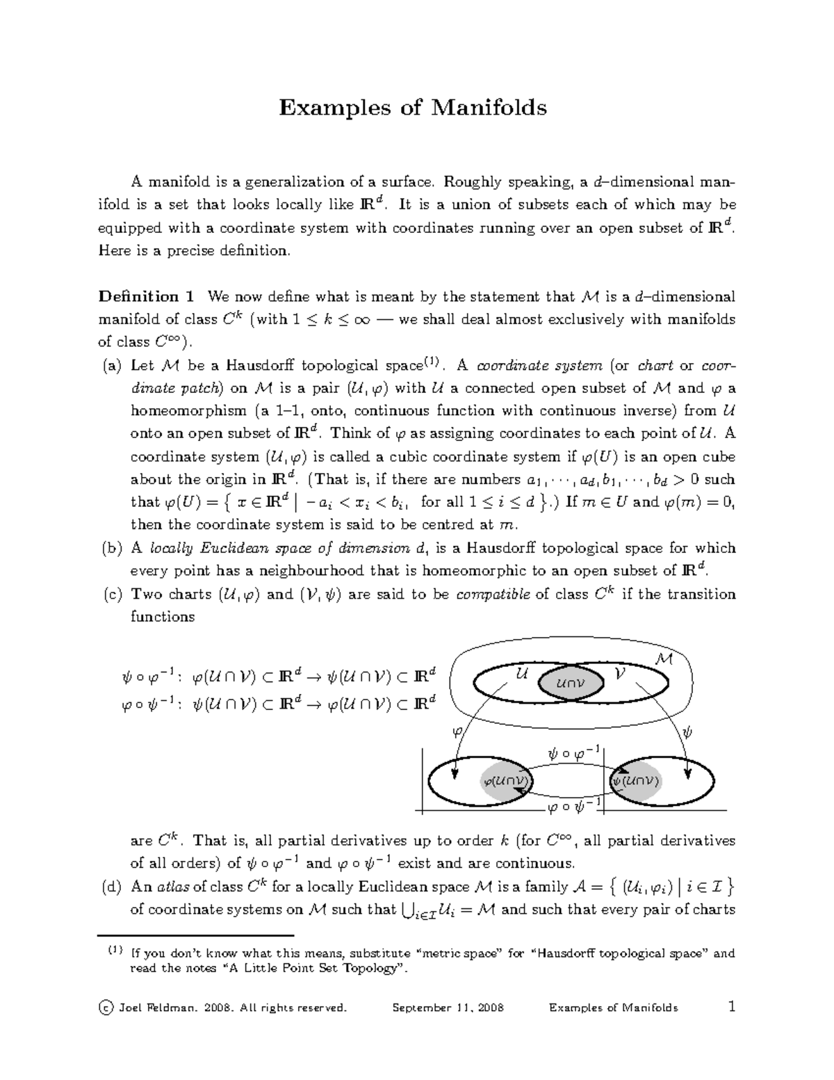 Ex Manifolds - Partial Differential Equations - Examples of Manifolds A ...