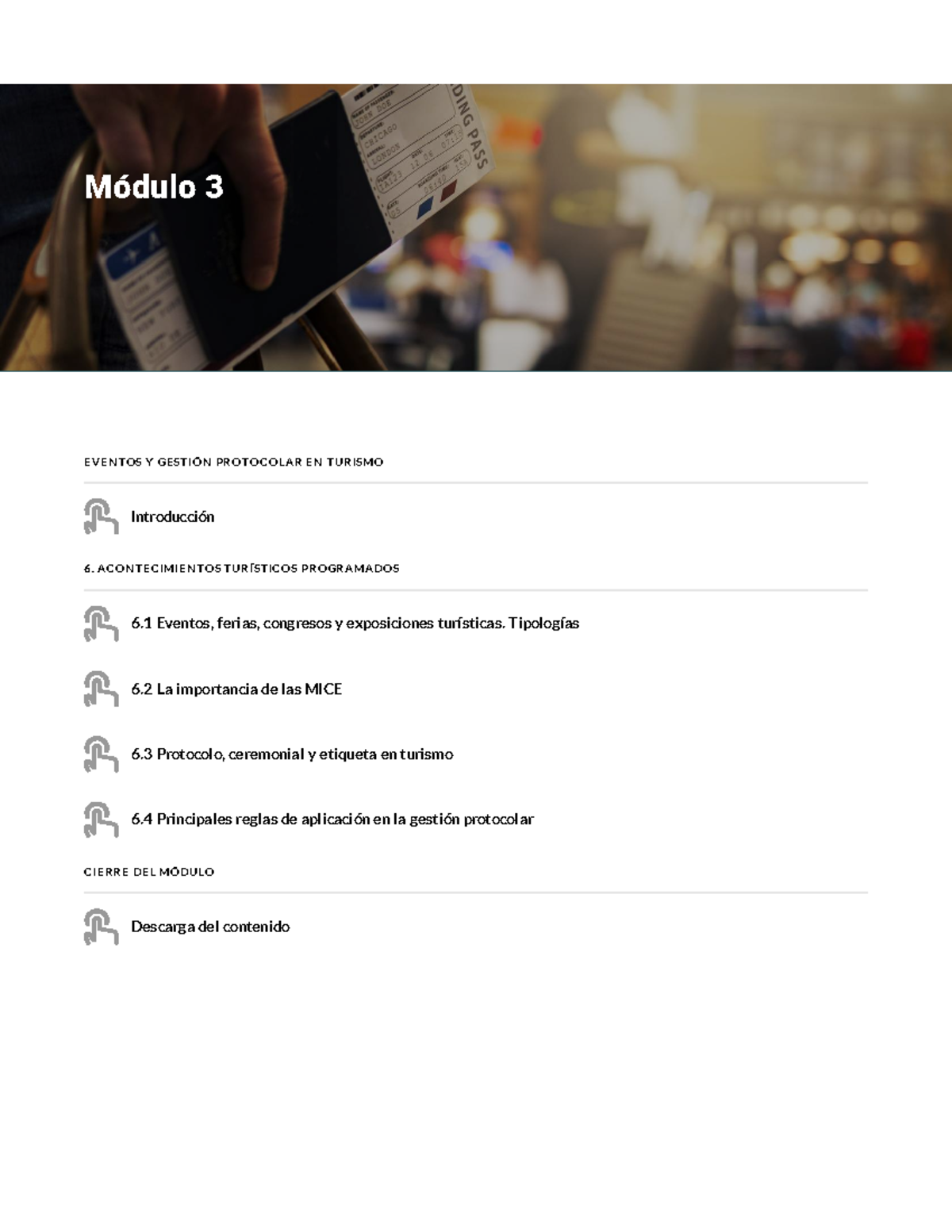 M3 - ... - EVEN TOS Y GESTIÓN PR OTOCOLAR EN TUR ISMO 6. ACON TECIMIEN ...