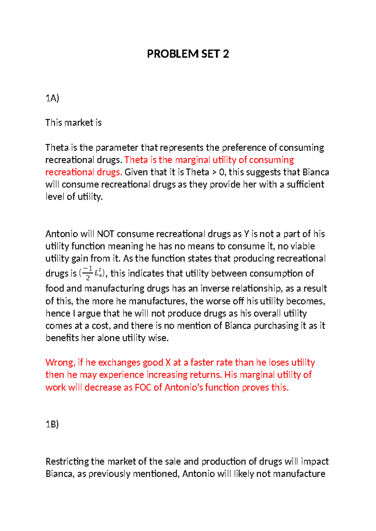 EC2A3 PS2 - msmsm - PROBLEM SET 2 1A) This market is Theta is the parameter that represents the ...