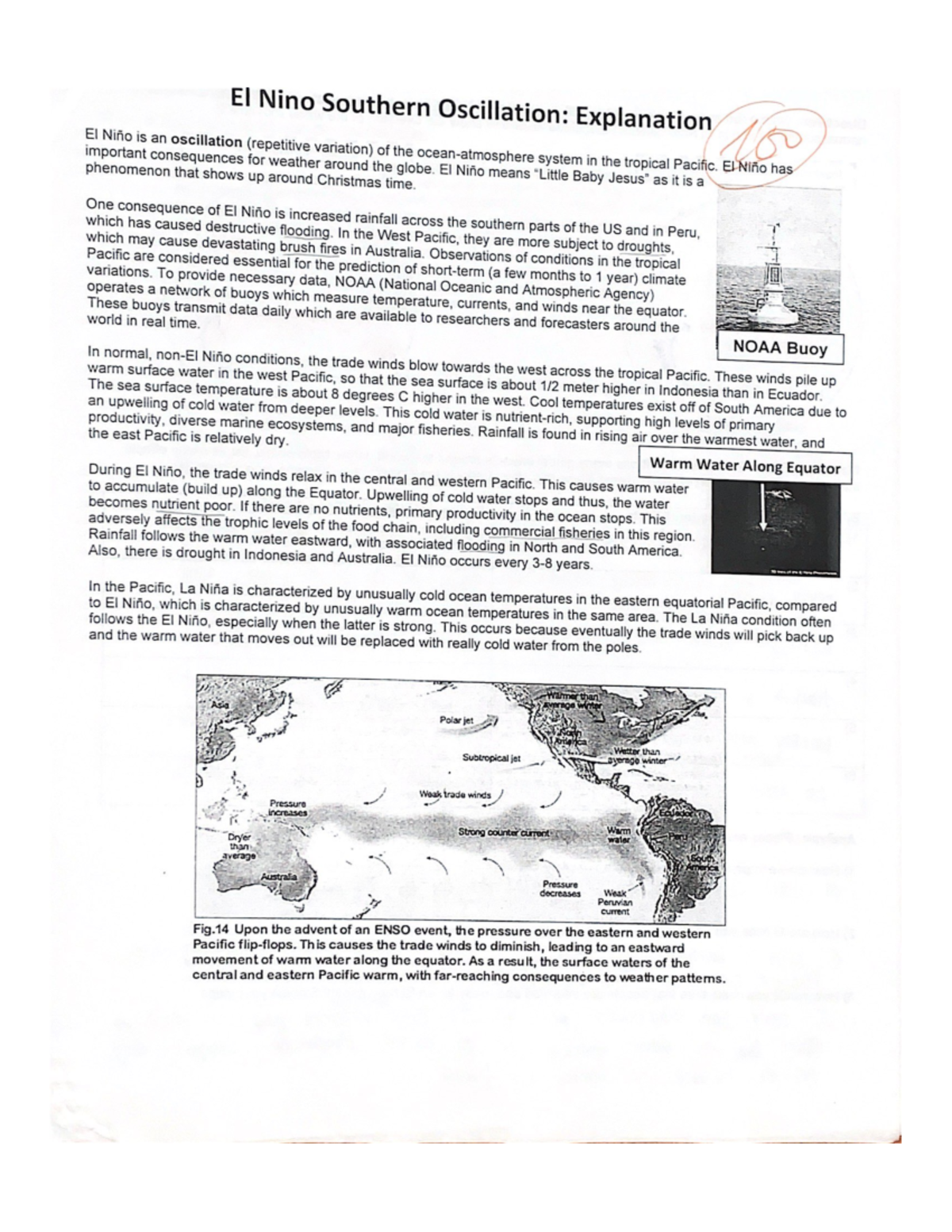 El Nino Southern Oscillation (ENSO) Explanation - ES 2013 - Studocu