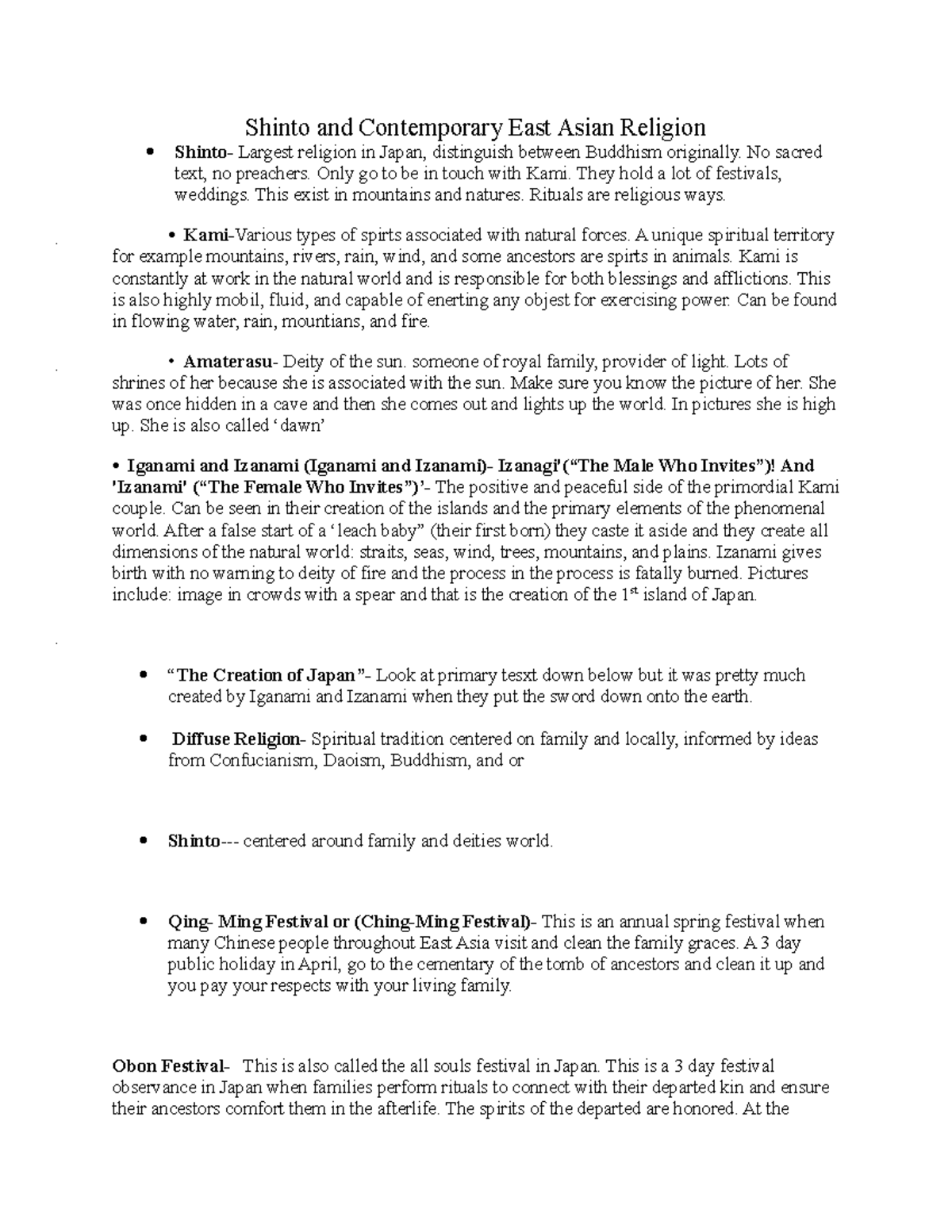 Shinto and Contemporary East Asian Religion - Warning: TT: more ...