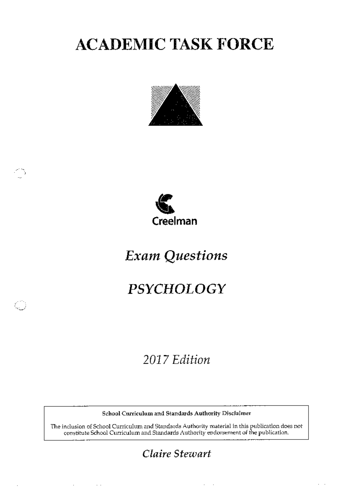 Psychology Creelman 2017 - Studocu
