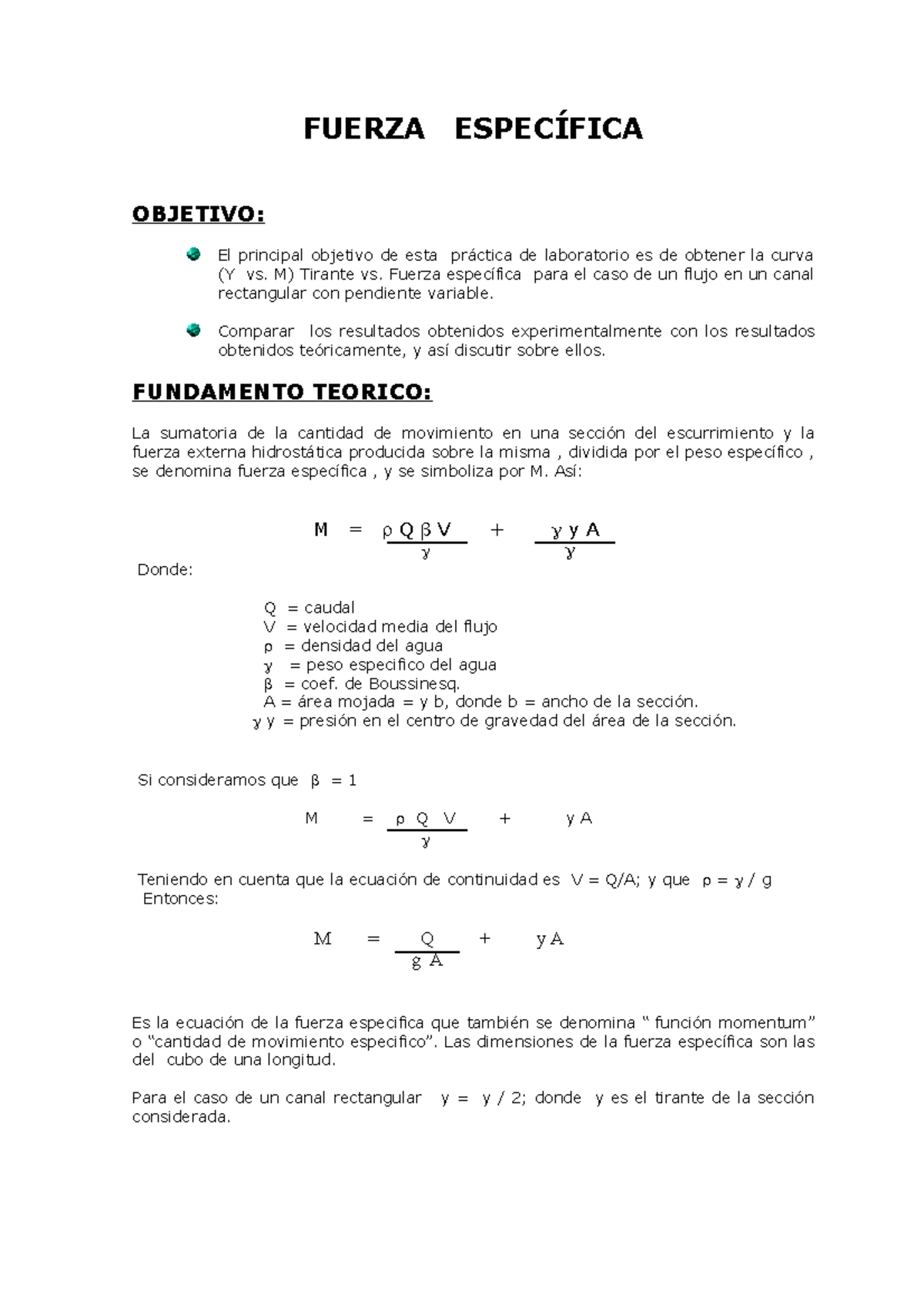 LABO(9) Fuerza Espec+û FICA - FUERZA ESPECÍFICA OBJETIVO: El principal ...