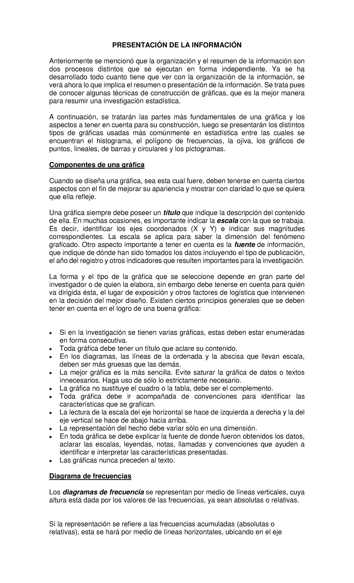 Presentación DE LA Información - PRESENTACIÓN DE LA INFORMACIÓN ...