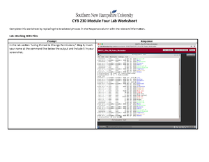 CYB 300 Module Two Lab Worksheet (2) - CYB 300 Module Two Lab Worksheet Lab: Task 2—Use Standard ...