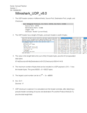 Lab 2 - Lab 2 answers - Lab 2 R1. 1. Web: HTTP 2. E-Mail: SMTP 3. File Transfer: FTP 4. Network ...