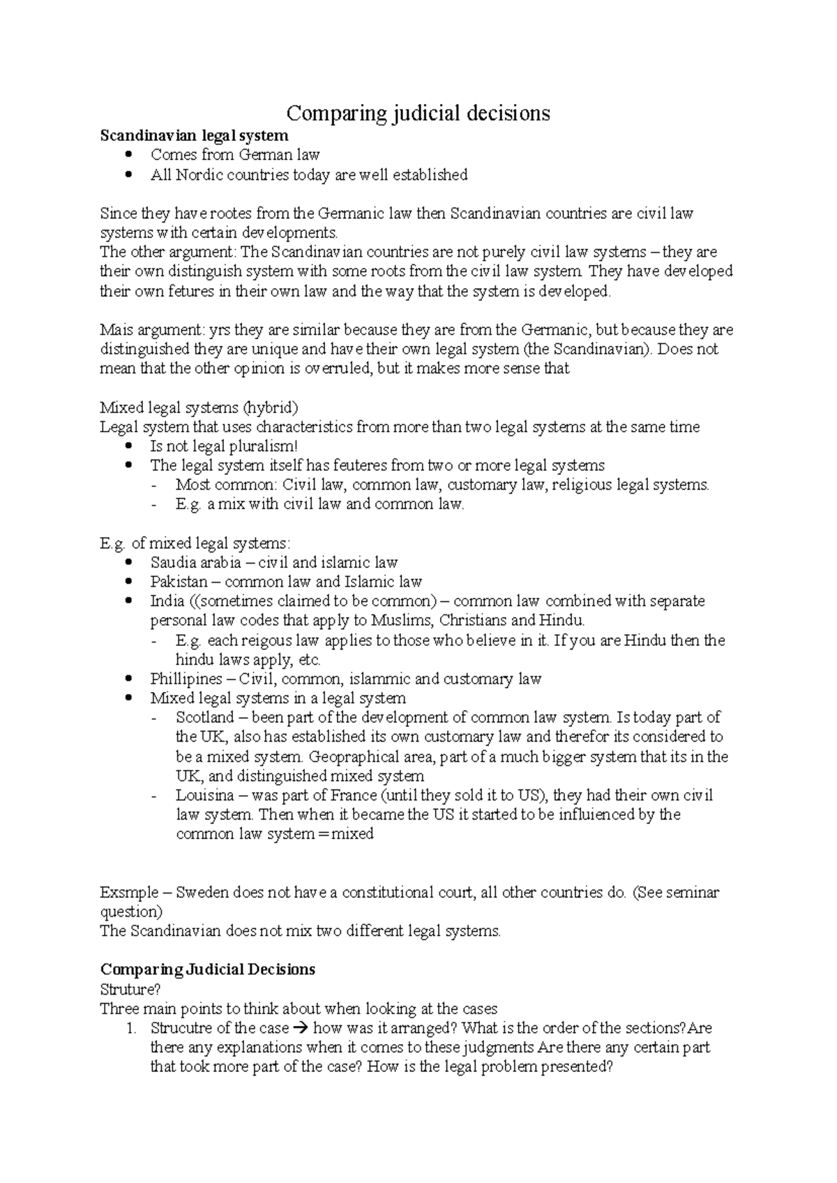 Comparing judicial decisions - Comparing judicial decisions ...