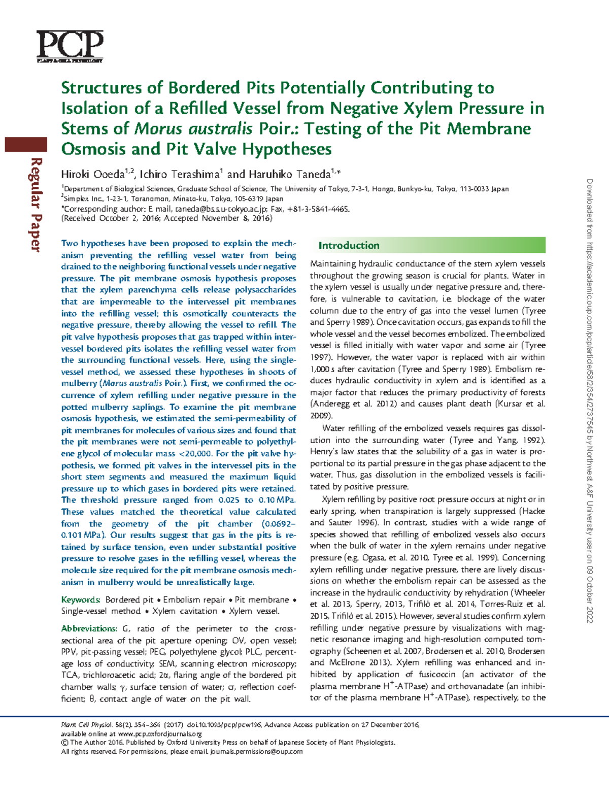 Pcw196 - learning content - Structures of Bordered Pits Potentially ...