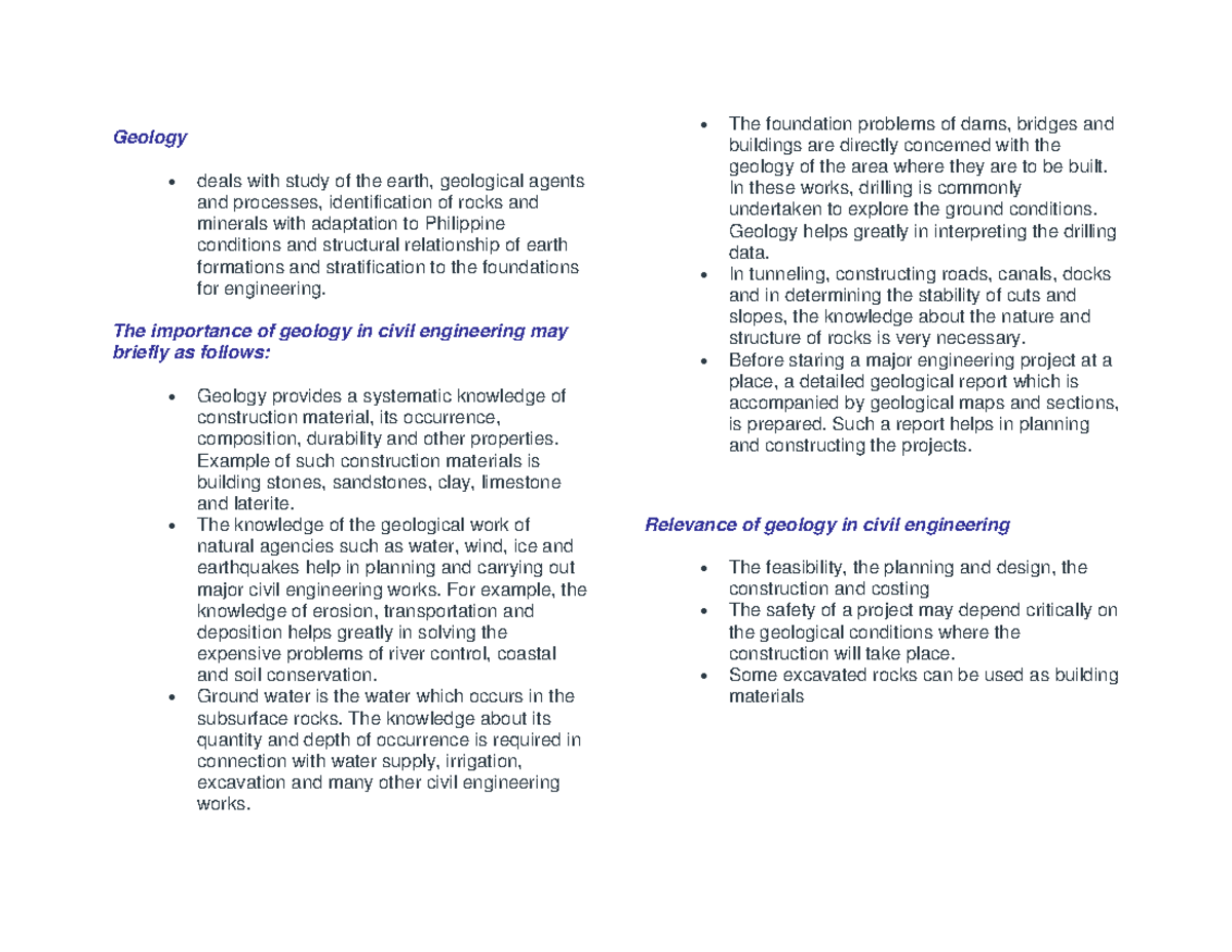 Geology - module - Geology - deals with study of the earth, geological ...