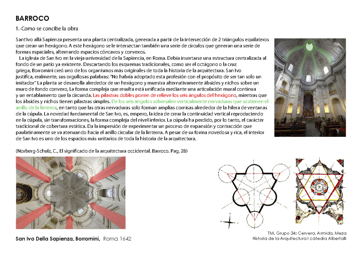 Barroco San Ivo Della Sapienza - 1.-Como se concibe la obra Sant'ivo ...