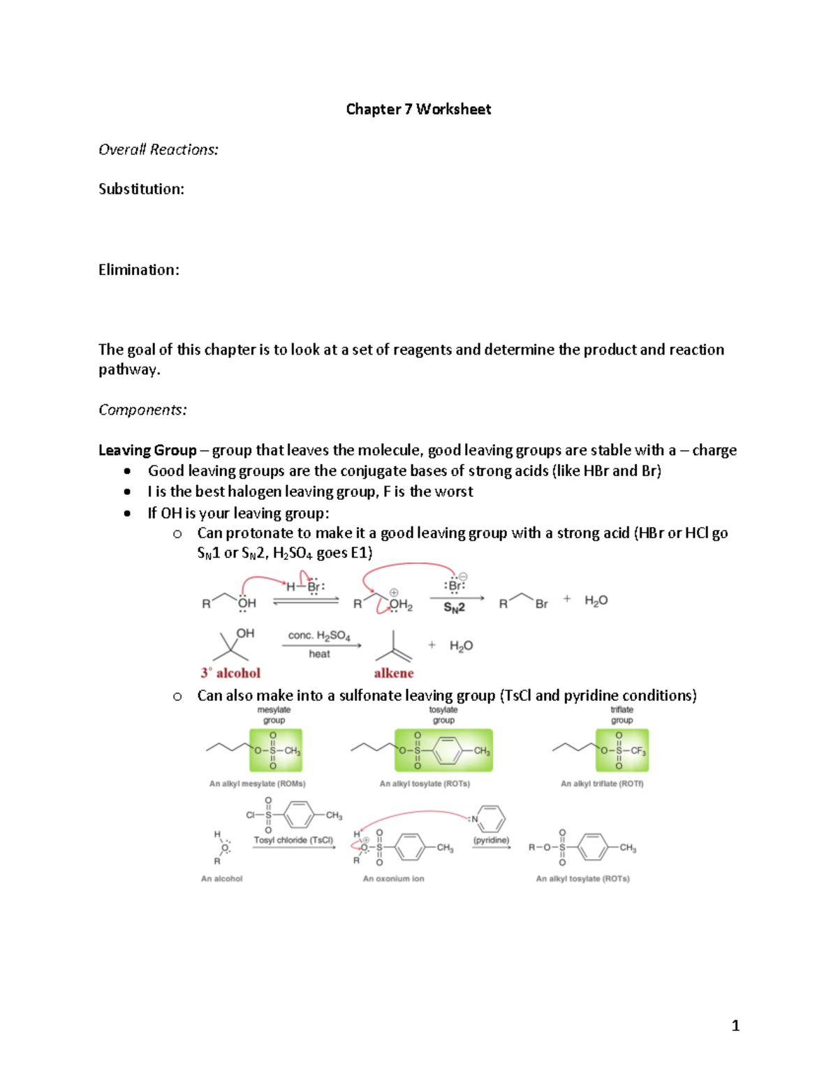 Chapter 7 Worksheet - eerer - Chapter 7 Worksheet Overall Reactions ...