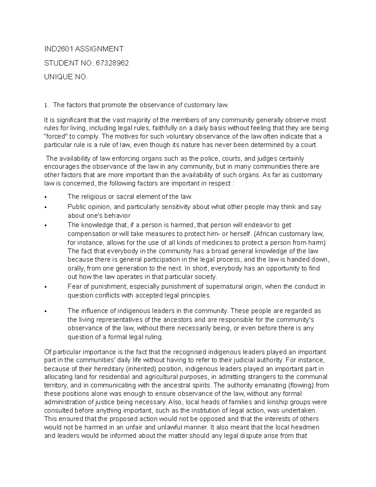 IND2601 assignment 2 2022 answers - IND2601 ASSIGNMENT STUDENT NO ...