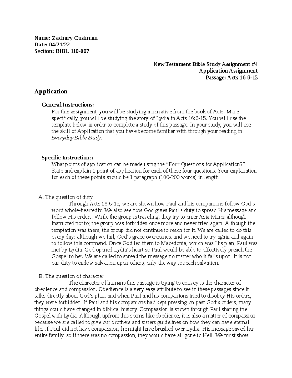 BIBL 110 - Bible Study Application Assignment Template (AY2122) - Name ...