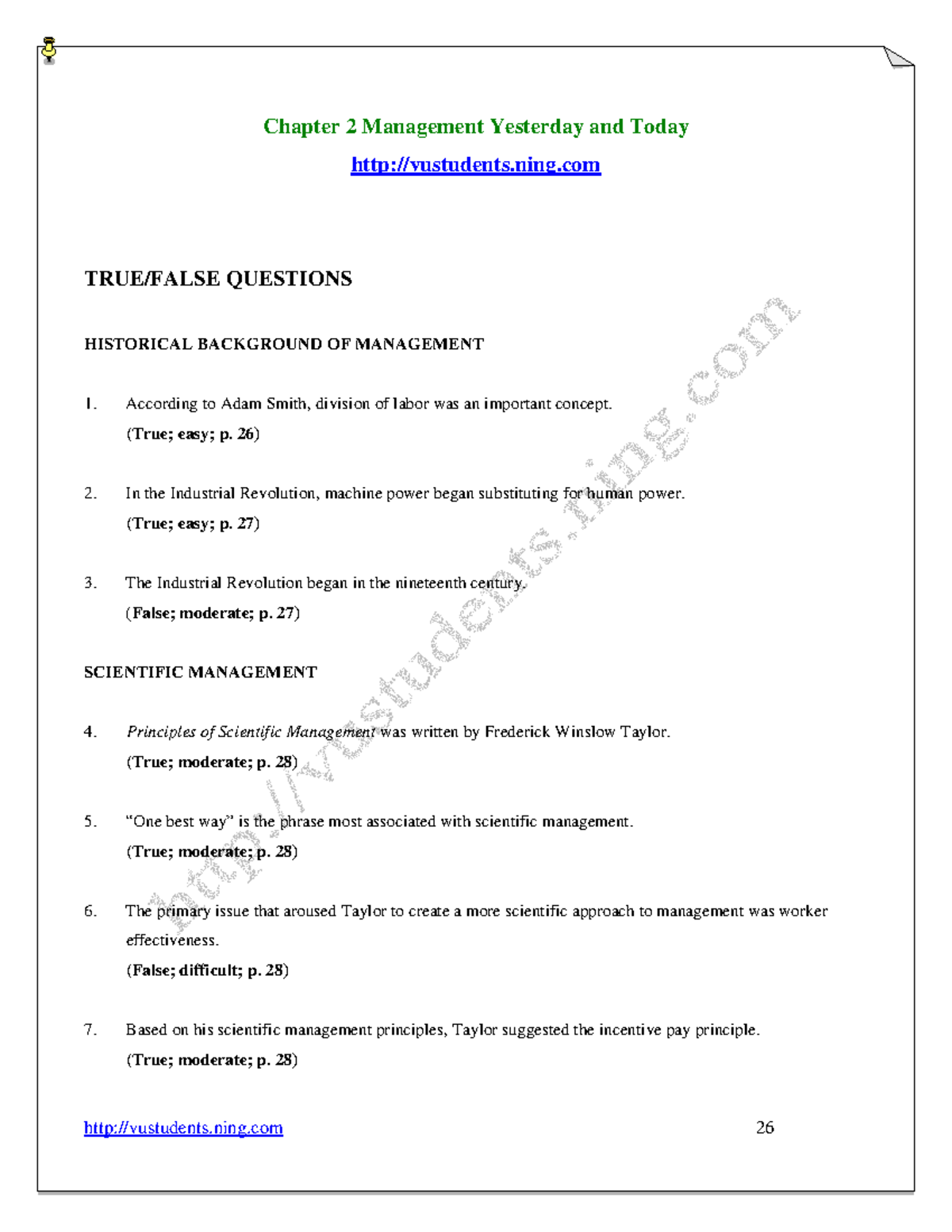 Ch 1(a) - Management - Chapter 2 Management Yesterday and Today ...