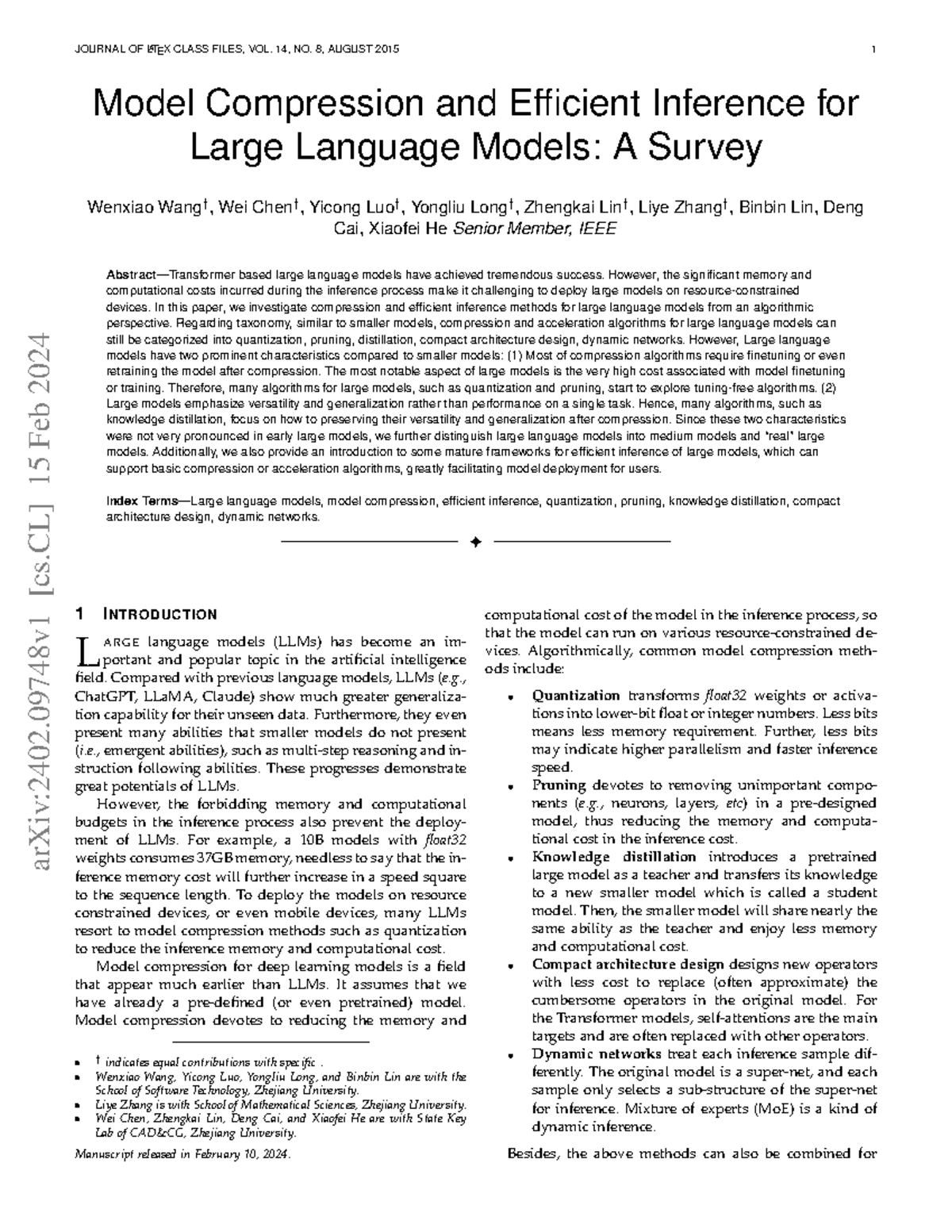 Model Compression and Efficient Inference for - However, the significant memory and ...