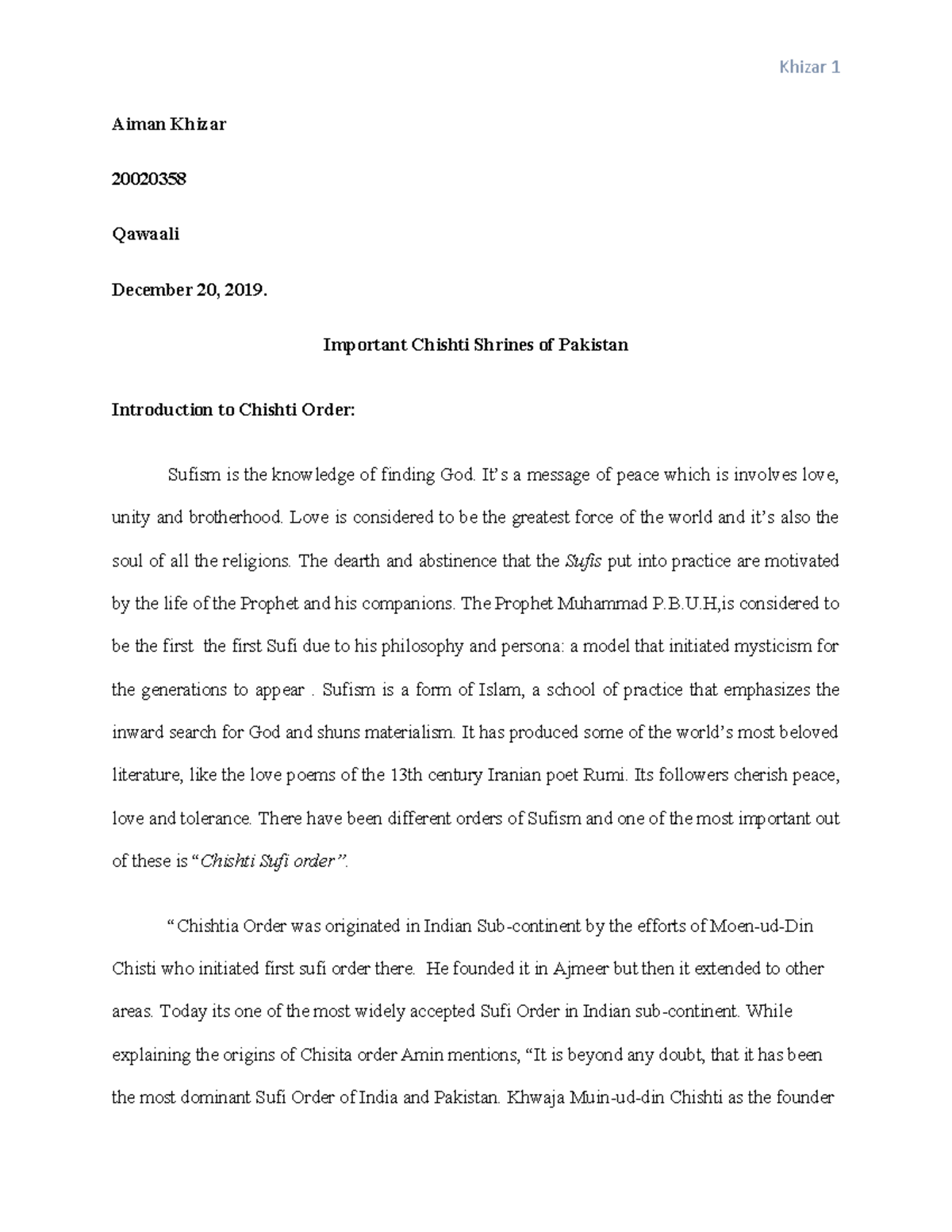 Spiritual Centers of Pakistan: Exploring the Importance of Chishti ...
