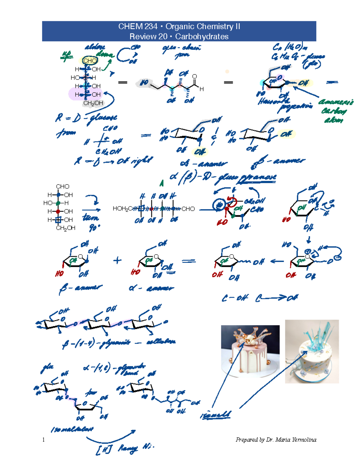 234 - R20 Carbohydrates Key - Review 20 • Carbohydrates 1 Prepared by ...