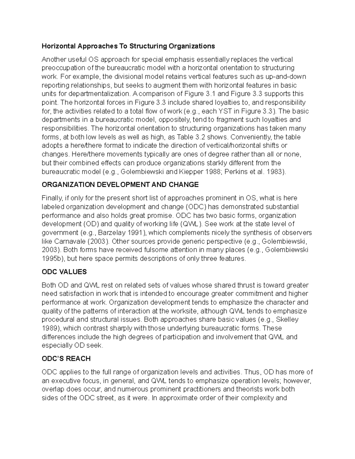 Horizontal Approaches To Structuring Organizations - For example, the ...