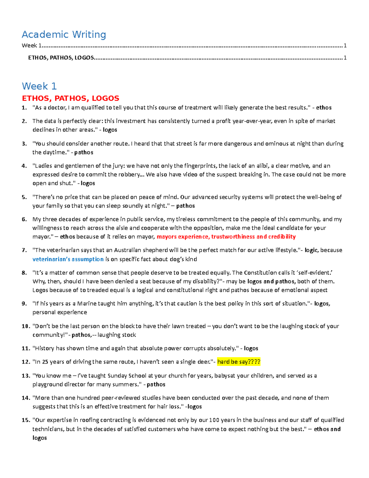 Academic Writing - good - Academic Writing Week - Studocu