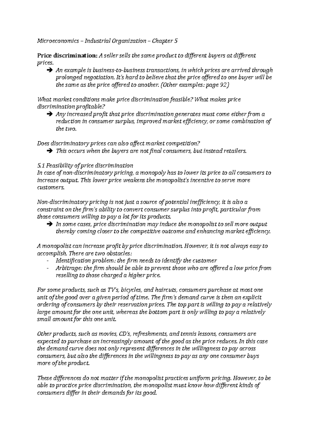 Industrial Organization Micro 2 Ch. 5 - Microeconomics – Industrial ...