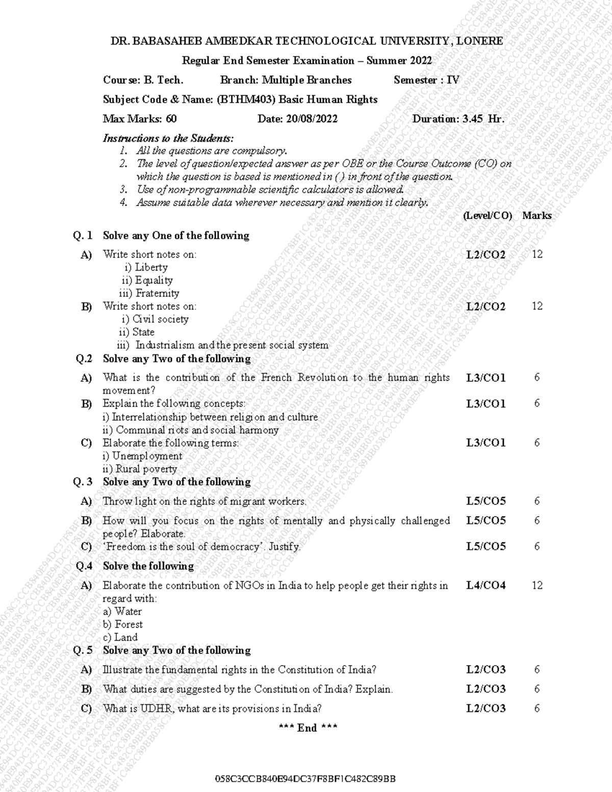 Basic Human Rights - DR. BABASAHEB AMBEDKAR TECHNOLOGICAL UNIVERSITY ...
