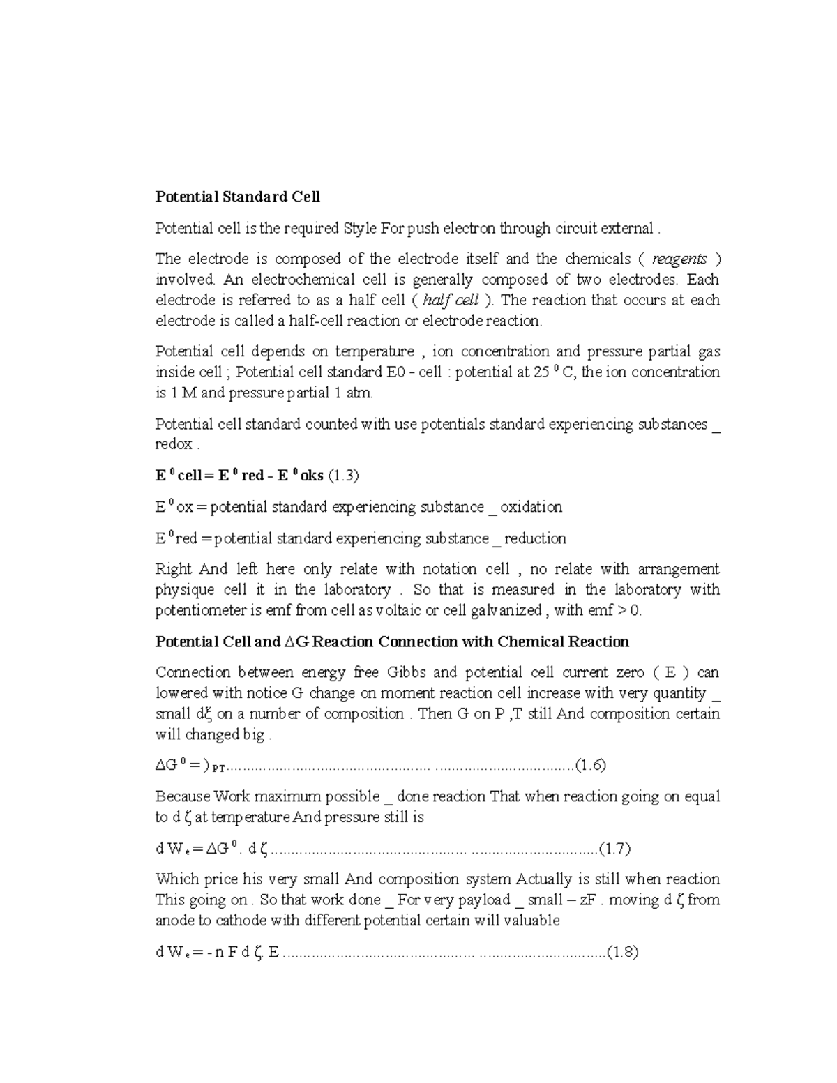 Potential Standard Cell - Potential Standard Cell Potential cell is the ...