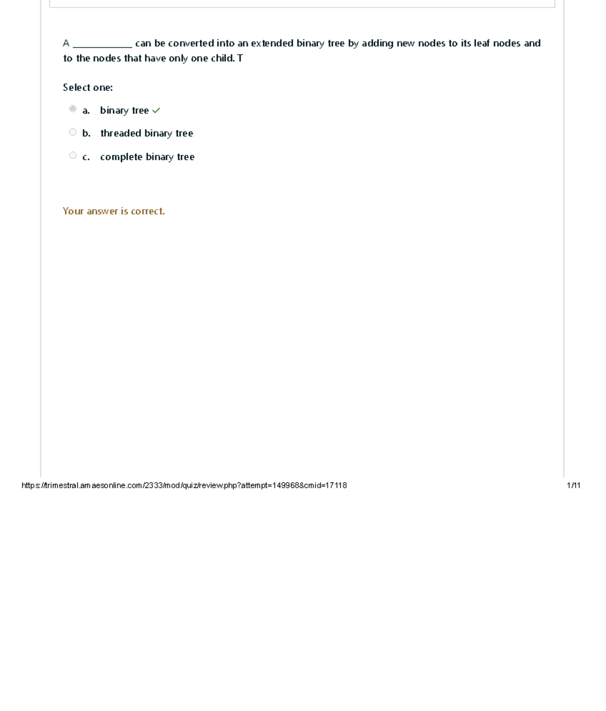 Complete Reviewers for Midterm Quiz # 1 on Algorithms and Complexities - Your answer is correct ...