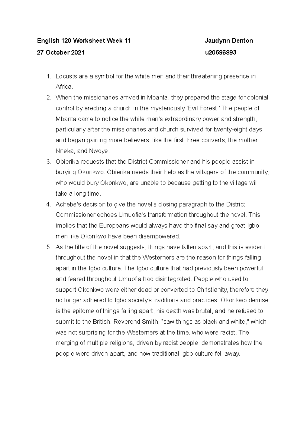 English 120 Worksheet Week 11 - English 120 Worksheet Week 11 Jaudynn ...