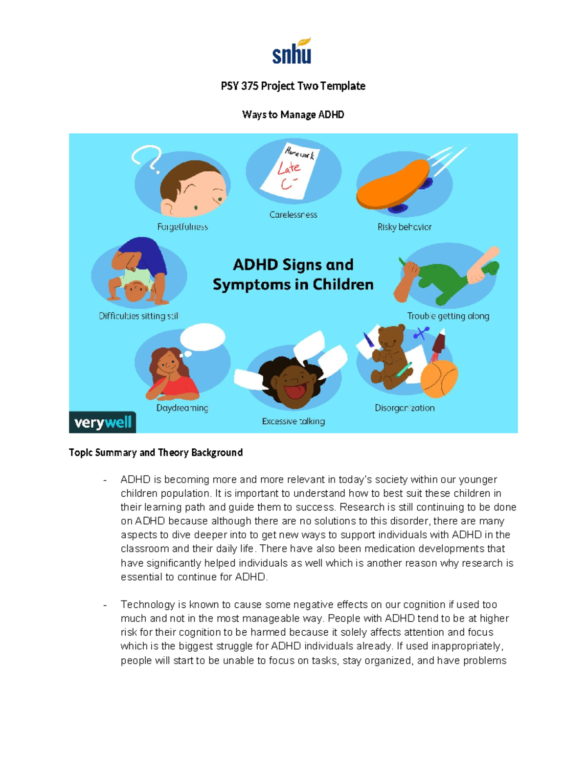 PSY 375 Project Two Template - PSY 375 Project Two Template Ways to ...