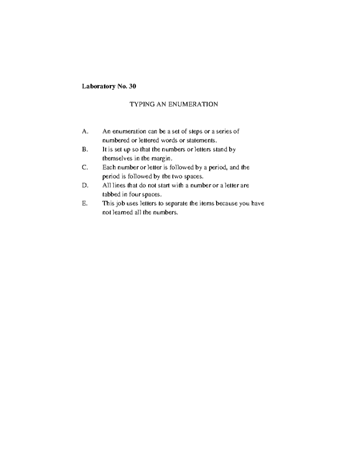 Keyboarding and Documents Processing with Laboratory - Laboratory No ...