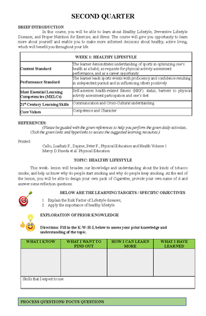Quarter 1 Personal Development Module Personal - BRIEF INTRODUCTION ...