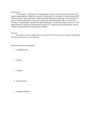 Gas Chromatography lab report - Introduction: The term chromatography ...