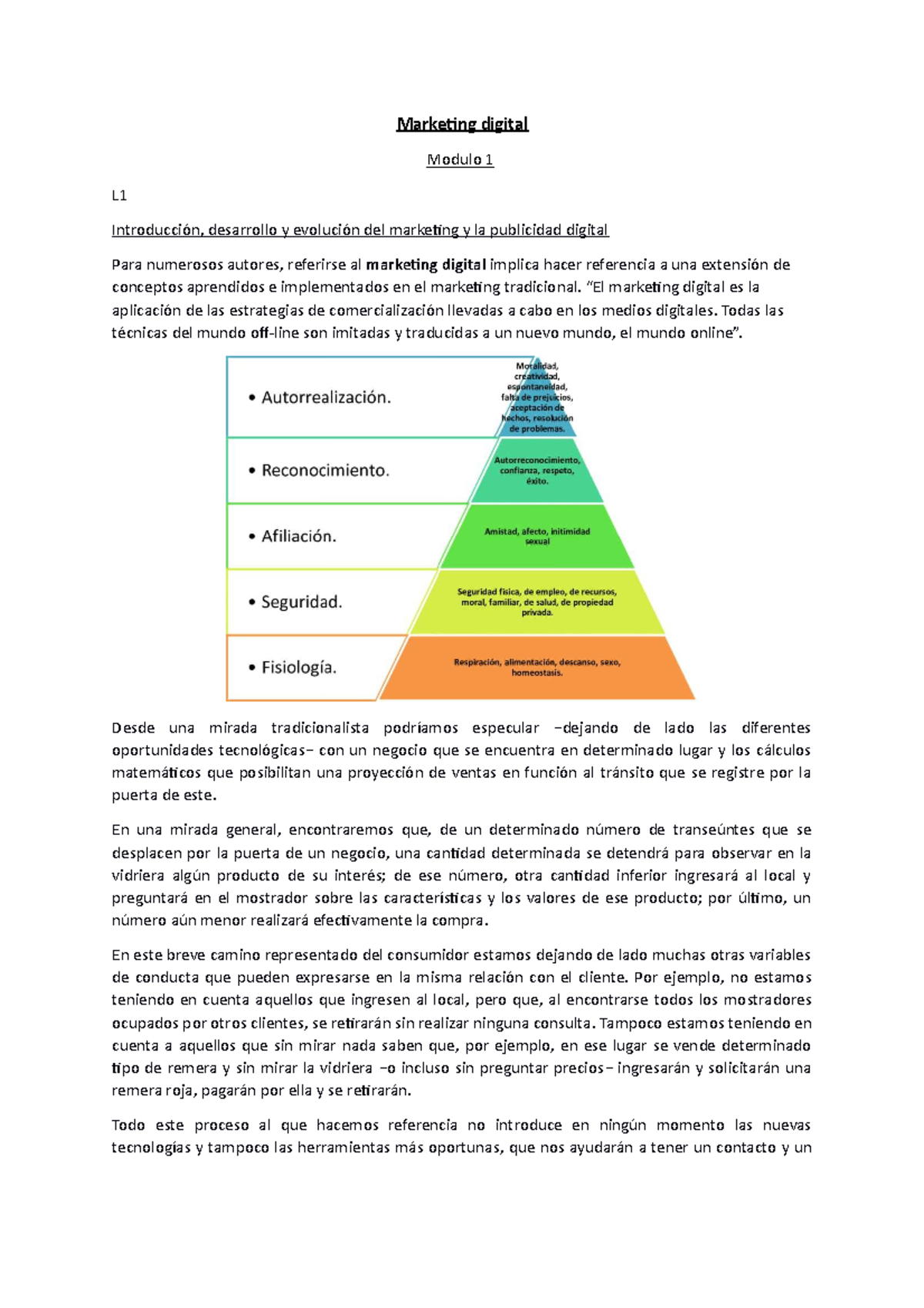 Marketing digital- mod 1 y 2 - Marketing digital Modulo 1 L Introducción, desarrollo y evolución ...