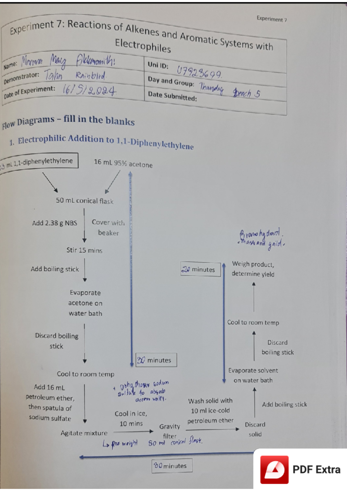 Lab7 - lab 7 - Experiment 7 Experiment 7: Reactions of Alkenes and ...