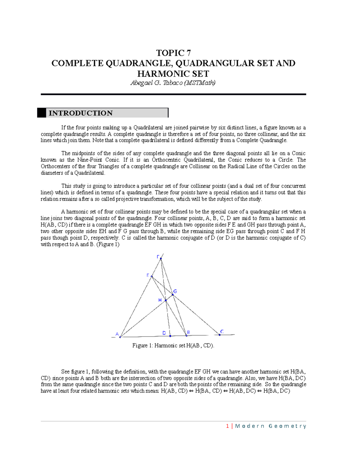 Modern Geometry Quadrangular Set - TOPIC 7 COMPLETE QUADRANGLE ...