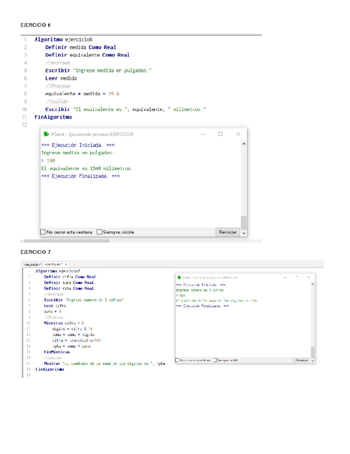 Ejercicio 6, 7 Y 8 - Principios de algoritmos - EJERCICIO EJERCICIO EJERCICIO - Studocu