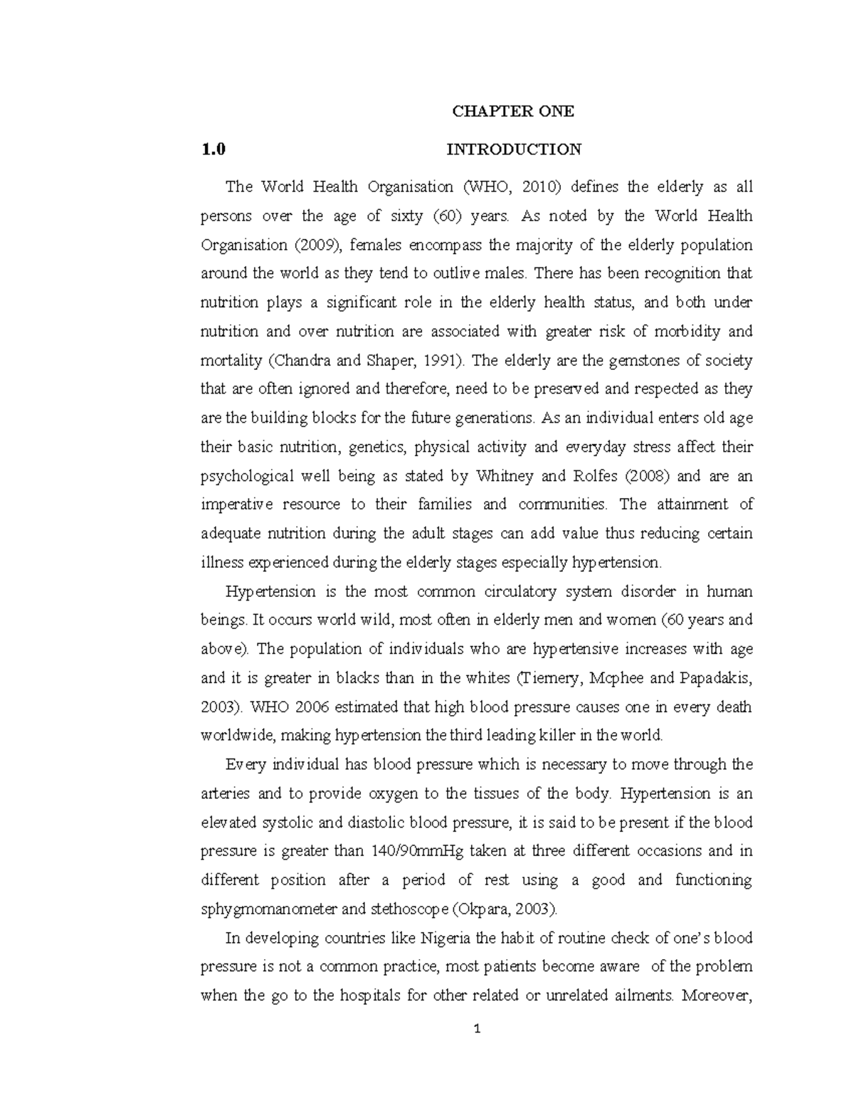 Project proposal - Info is needed for my thesis - CHAPTER ONE 1 ...