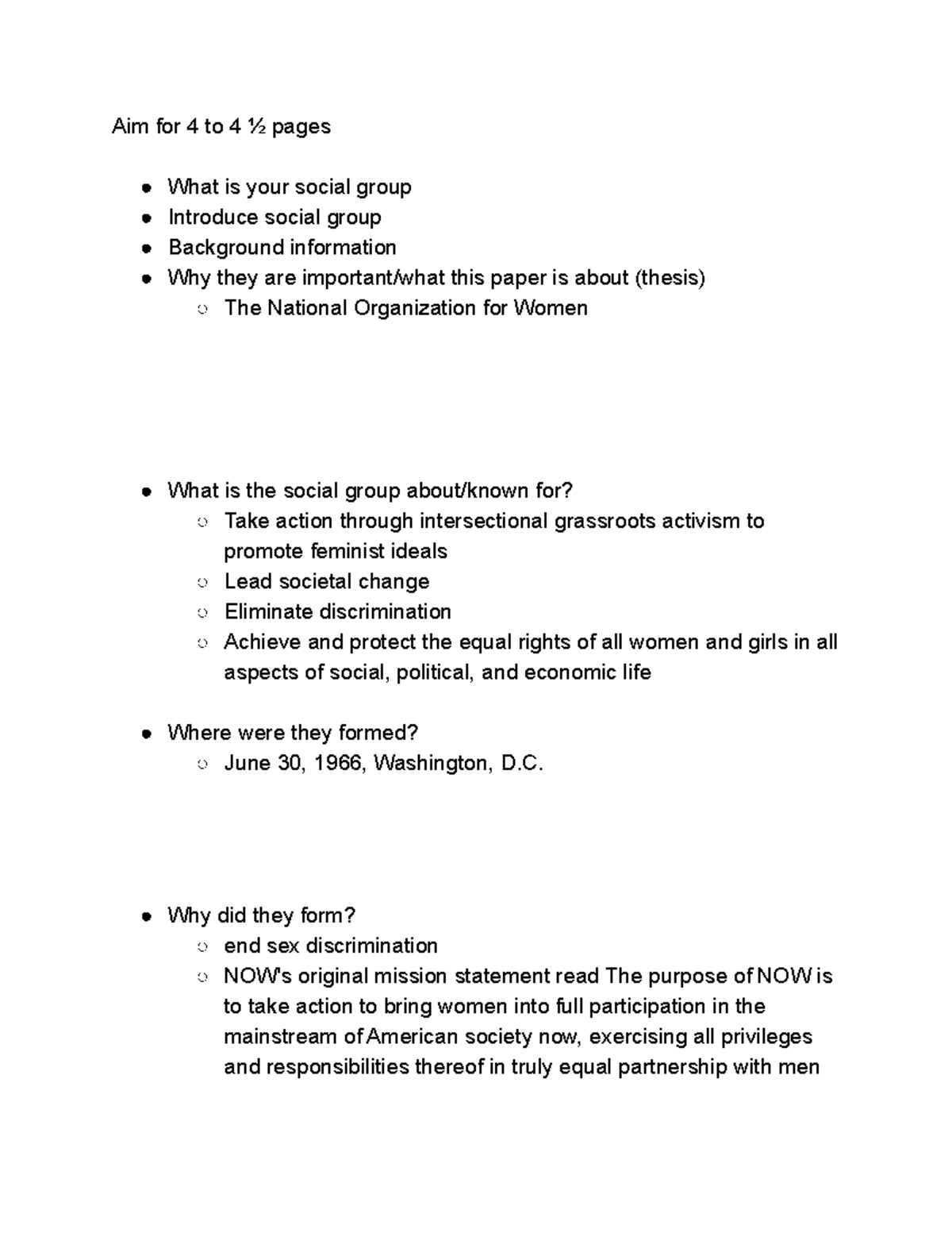 Soc Final Paper Rough Draft - Aim for 4 to 4 ½ pages What is your ...