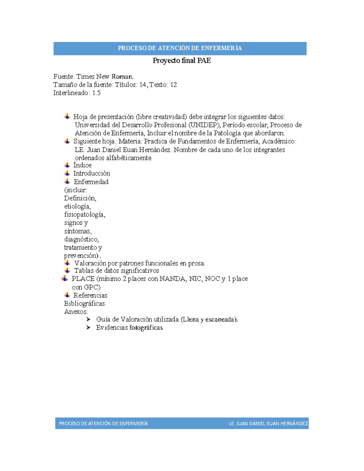 Proyecto final PAE - apunte - Proyecto final PAE Fuente: Times New ...