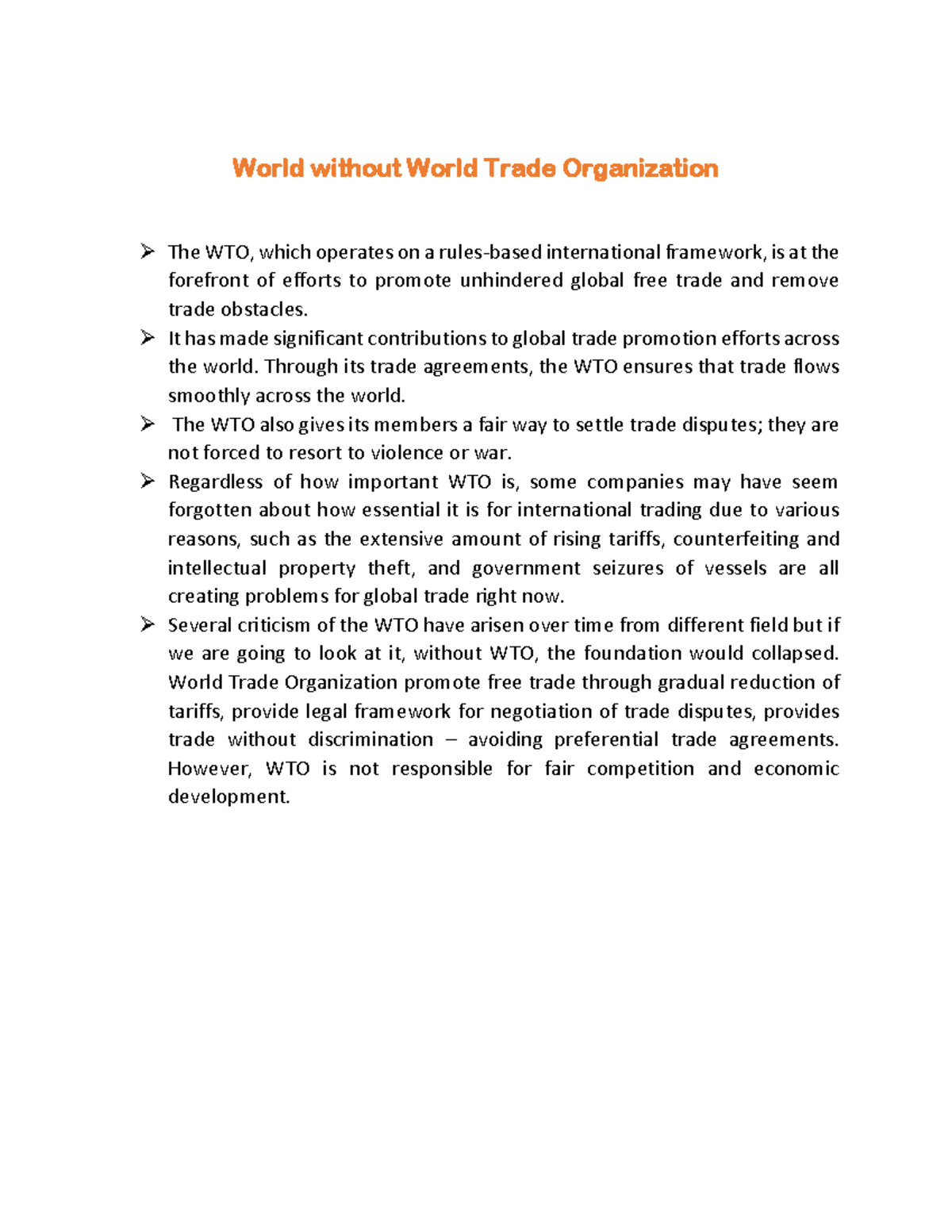 World Trade Organization - It has made significant contributions to ...